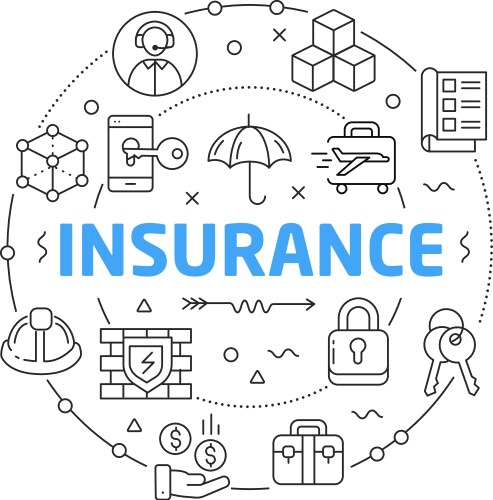 Car line draw hatchback insurance rent damage Vector Image