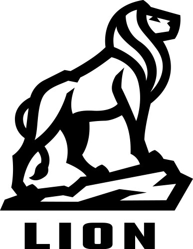 Lion logo symbol Royalty Free Vector Image - VectorStock