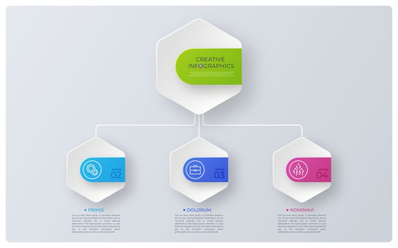 Modern style structure chart infographic design Vector Image