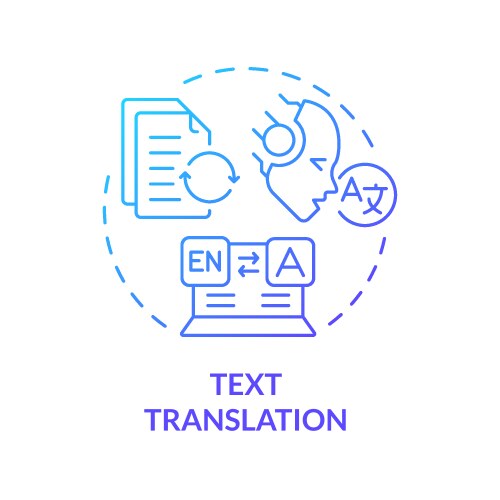 Text summarization blue gradient concept icon Vector Image