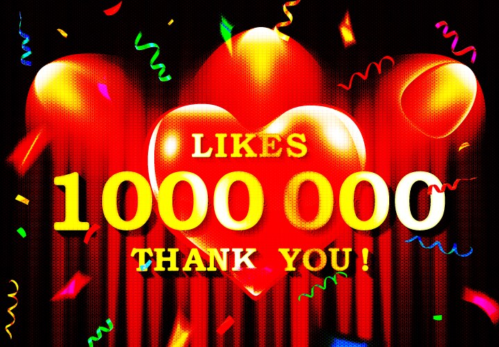 Celebration of 1000000 follower Royalty Free Vector Image