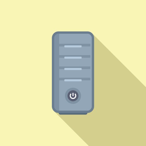 Flat design of a server rack Royalty Free Vector Image
