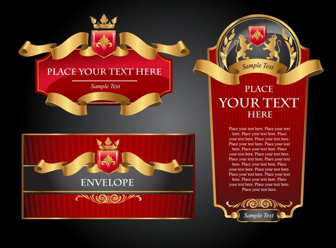 Luxury labels Royalty Free Vector Image - VectorStock