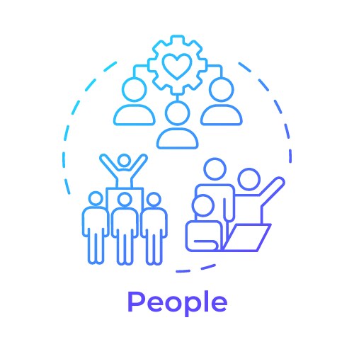 Corporate social responsibility loop concept icon Vector Image