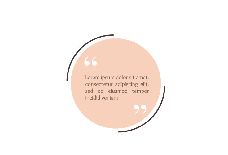 Quote text box circle bubble for comment mark Vector Image