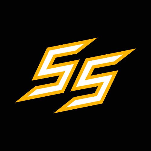 Golden initial letter ss with crown logo design Vector Image