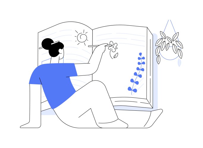 Collage art isolated cartoon Royalty Free Vector Image