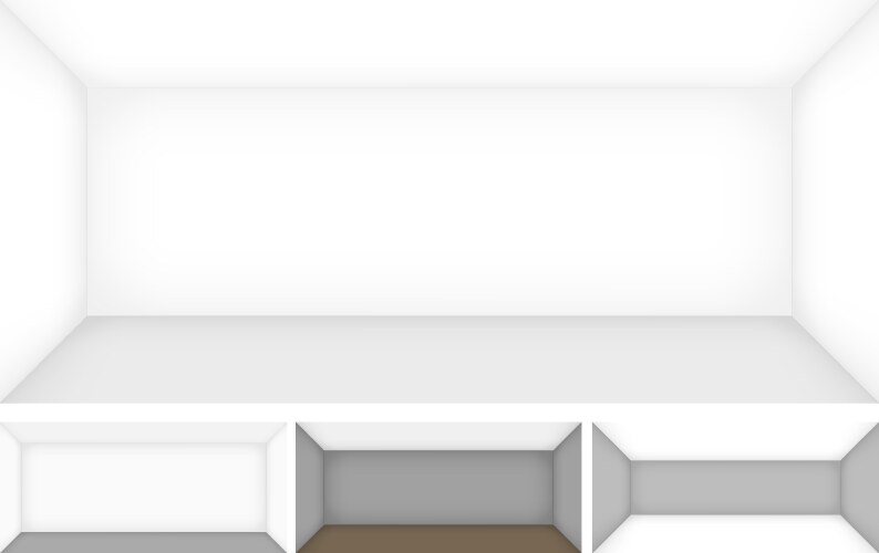 Empty white room Royalty Free Vector Image - VectorStock