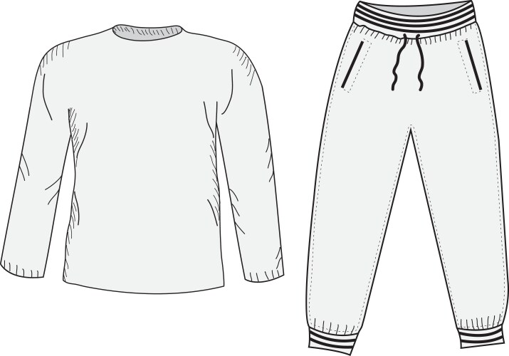 Sweat suit Royalty Free Vector Image - VectorStock