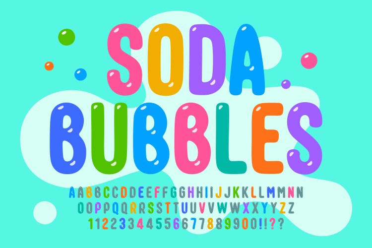 Playful original double letters alphabet design Vector Image