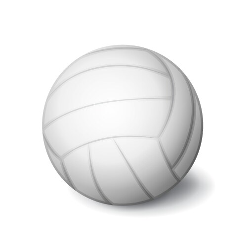 Volleyball Icon - White Royalty Free Vector Image
