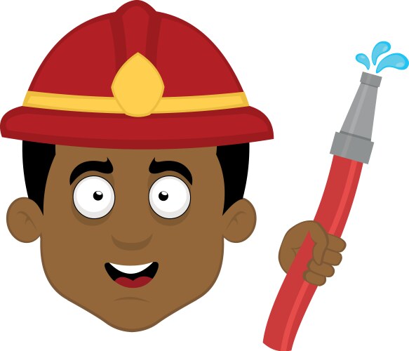 Emoji woman firefighter hose Royalty Free Vector Image