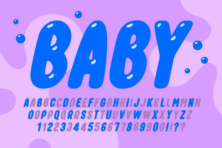 Playful original double letters alphabet design Vector Image