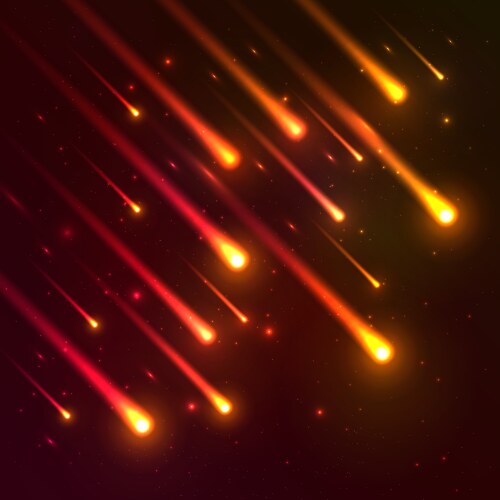 Background with meteor shower Royalty Free Vector Image