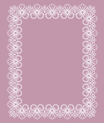 White lace frame Royalty Free Vector Image - VectorStock