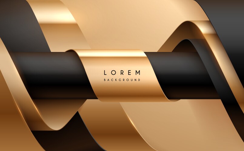 Abstract soft gold ribbons background Royalty Free Vector