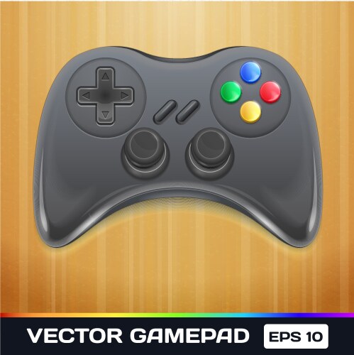Gamepad white 02 Royalty Free Vector Image - VectorStock