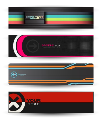 Header banners Royalty Free Vector Image - VectorStock