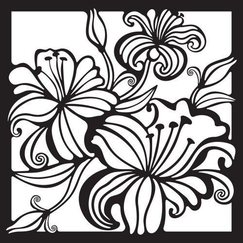 Laser Cut Flower Vector Images (over 5,700)