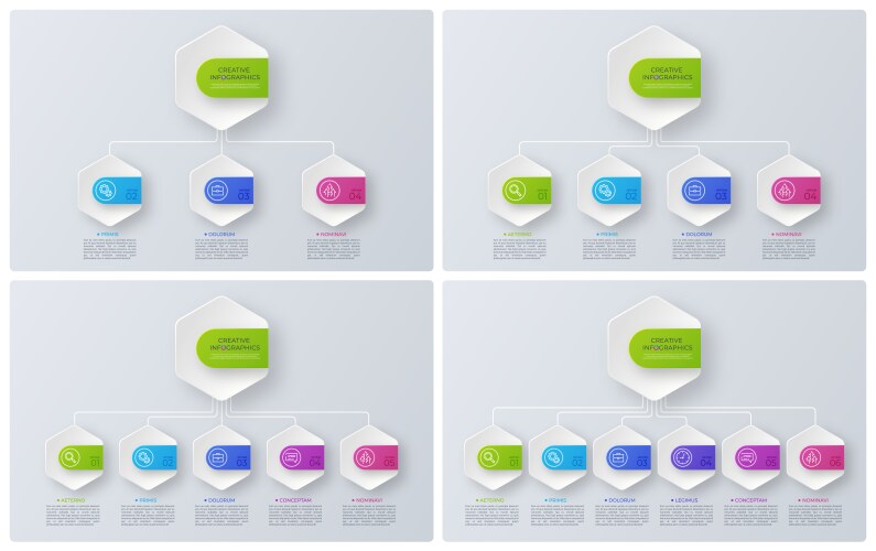 Modern style structure chart infographic design Vector Image