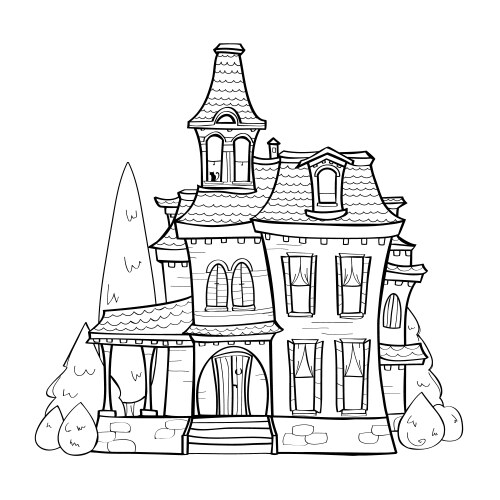 House Black and White Cartoon Vector Images (over 58,000)