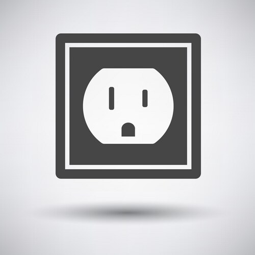 Energy outlet face Royalty Free Vector Image - VectorStock