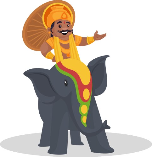 Onam celebration king mahabali Royalty Free Vector Image