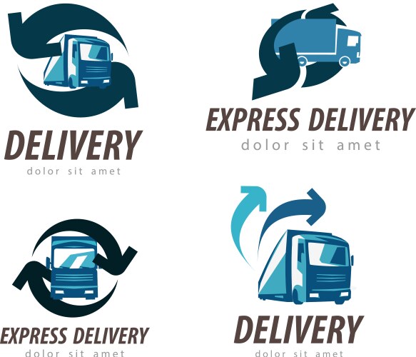 Delivery logo design template truck Royalty Free Vector
