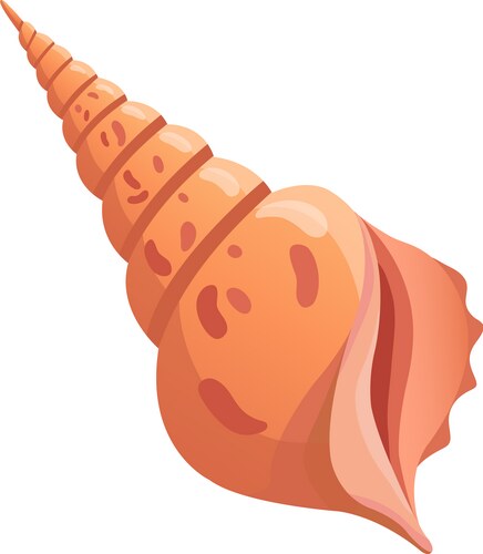 Single shell icon cartoon style Royalty Free Vector Image