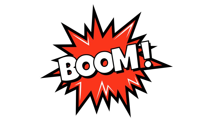 Pow comic bubble sound dialogue speech bubbles Vector Image