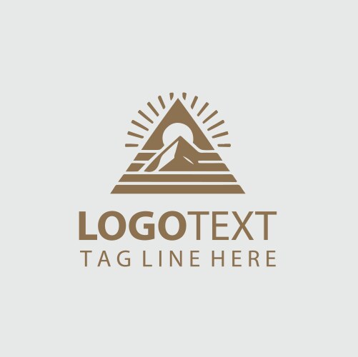 Pyramid logo Royalty Free Vector Image - VectorStock