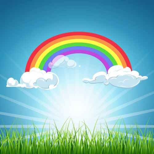 Rainbow sky Royalty Free Vector Image - VectorStock