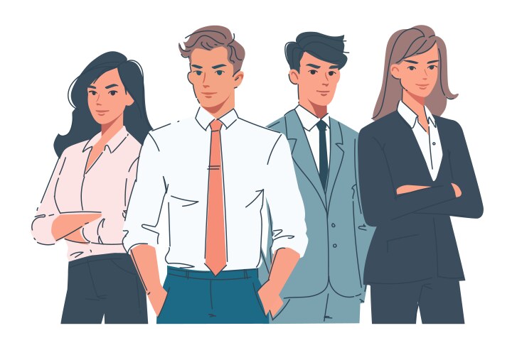 Business woman team set Royalty Free Vector Image Business woman team set Royalty Free Vector Image