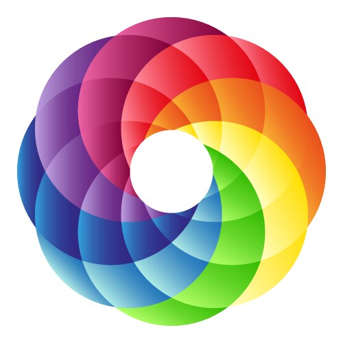 Rainbow circle logo Royalty Free Vector Image - VectorStock