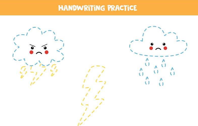 Worksheet Cloud Tracing Vector Images (97)