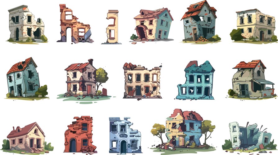Broken Building Vector Images (over 10,000)
