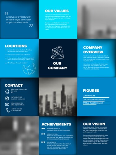 Company profile template with mission vision Vector Image