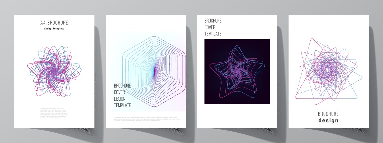 Layout a4 cover mockups design templates Vector Image