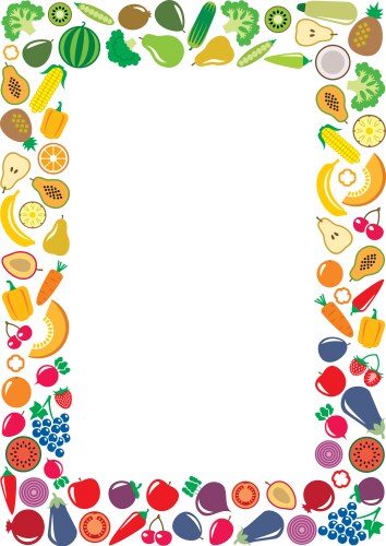 Fruit Vegetable Border Vector Images (over 1,700)