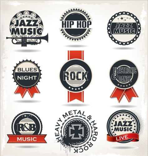 Vintage premium quality labels set Royalty Free Vector Image