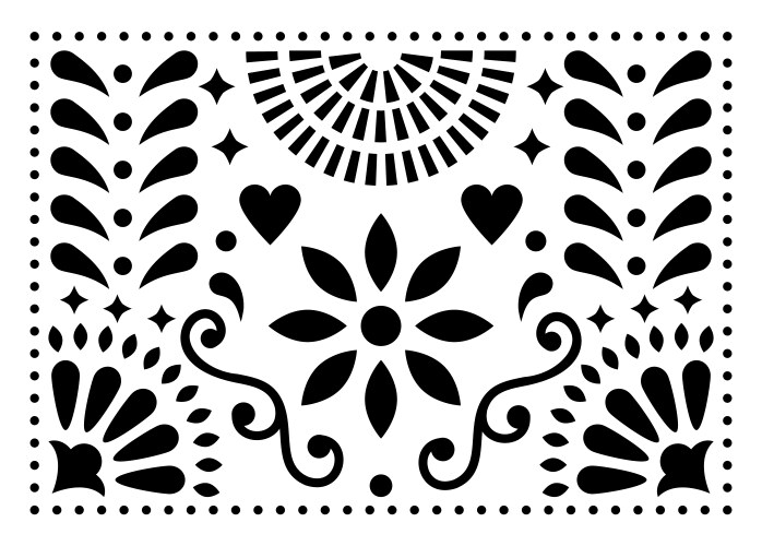 Mexican folk wedding or party invitation Vector Image