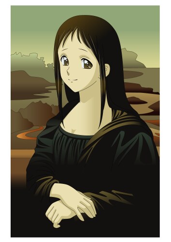 Mona Lisa Cartoon Vector Images (63)