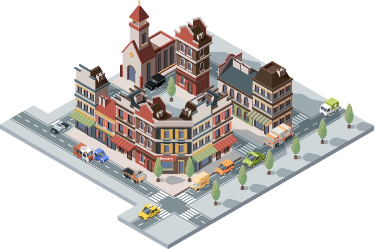 Isometric Town Vector Images (over 22,000)