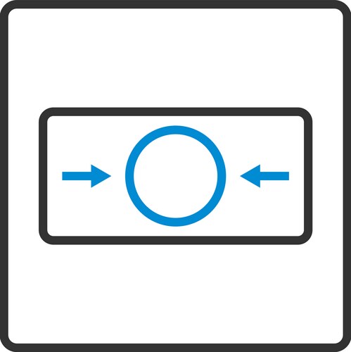 Fire alarm call point symbol emergency Royalty Free Vector