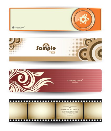 Header banners Royalty Free Vector Image - VectorStock