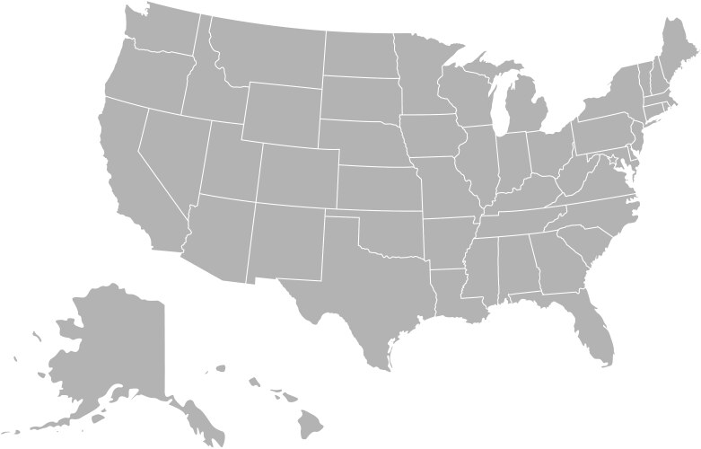 United States Map - State Outline Royalty Free Vector Image