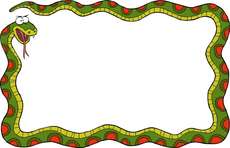 Snake frame Royalty Free Vector Image - VectorStock