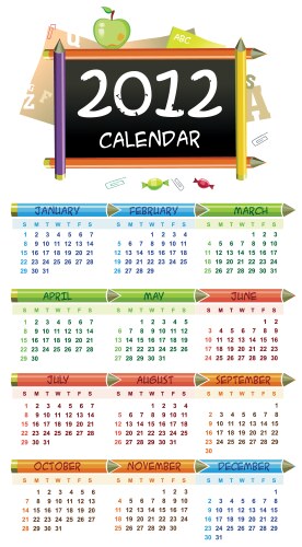 Calendar for 2021-2022 Royalty Free Vector Image