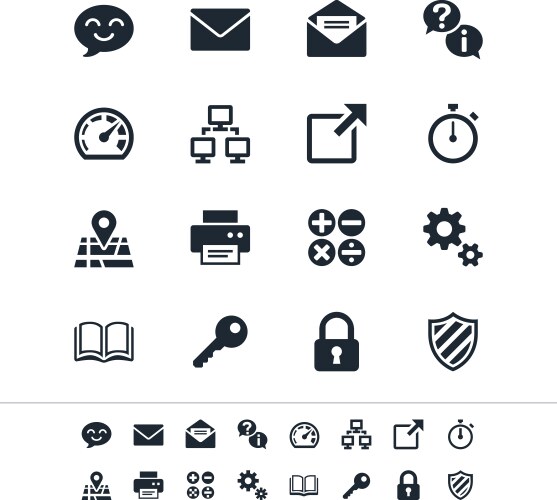 Basic icons Royalty Free Vector Image - VectorStock