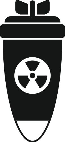 Atomic bomb with radiation symbol representing Vector Image